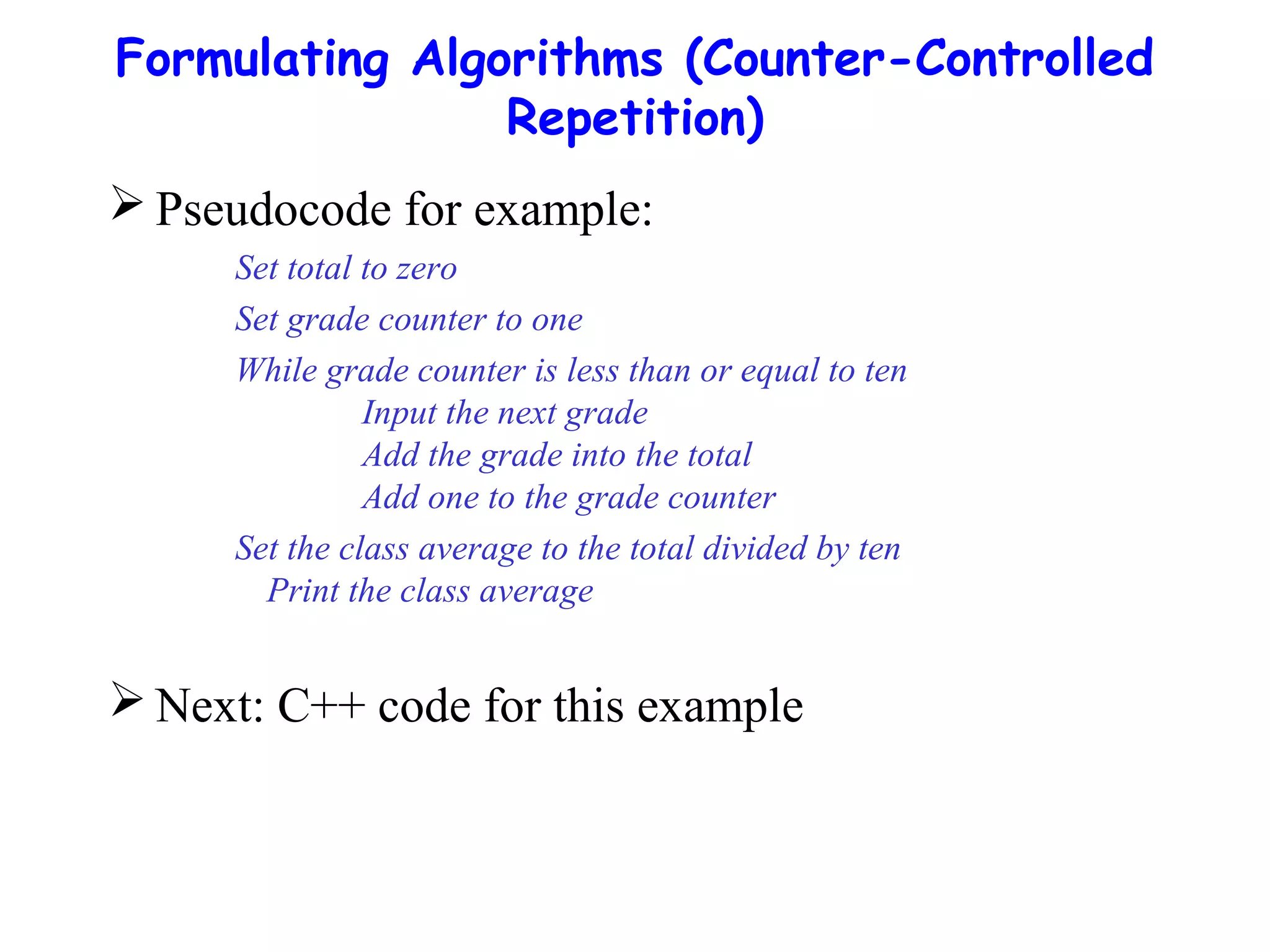 Lecture 3 Algorithms And Computing Ppt