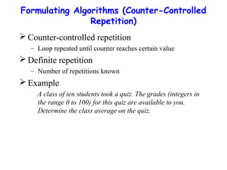 Lecture#3 Algorithms and computing | PPT