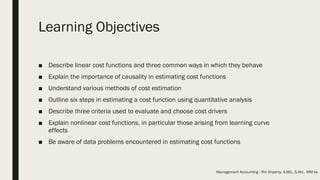 Lecture 3 Determining How Costs Behave | PDF