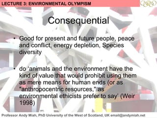 Environment and the Olympic Movement (Lecture 3 of 5) | PPT