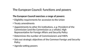 Lecture 3 - EU Institutions.pptx notesss | PPTX