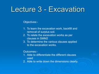 Excavation 2014a-Lecture3 | PPT