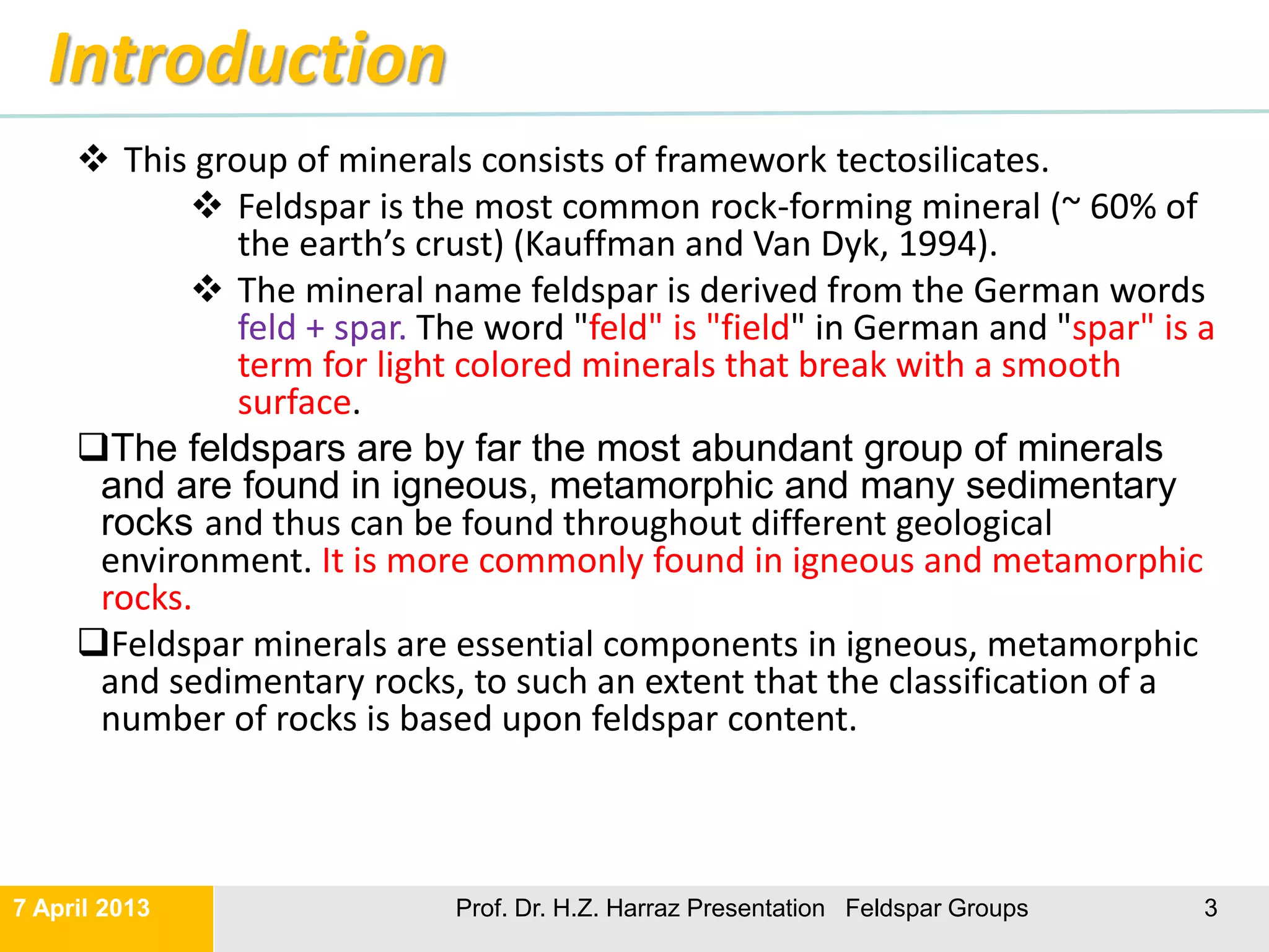 Lecture 3 feldspar group and its application | PDF