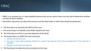 Lecture 3 - FIRAC analysis.pptx, medical law | PPT