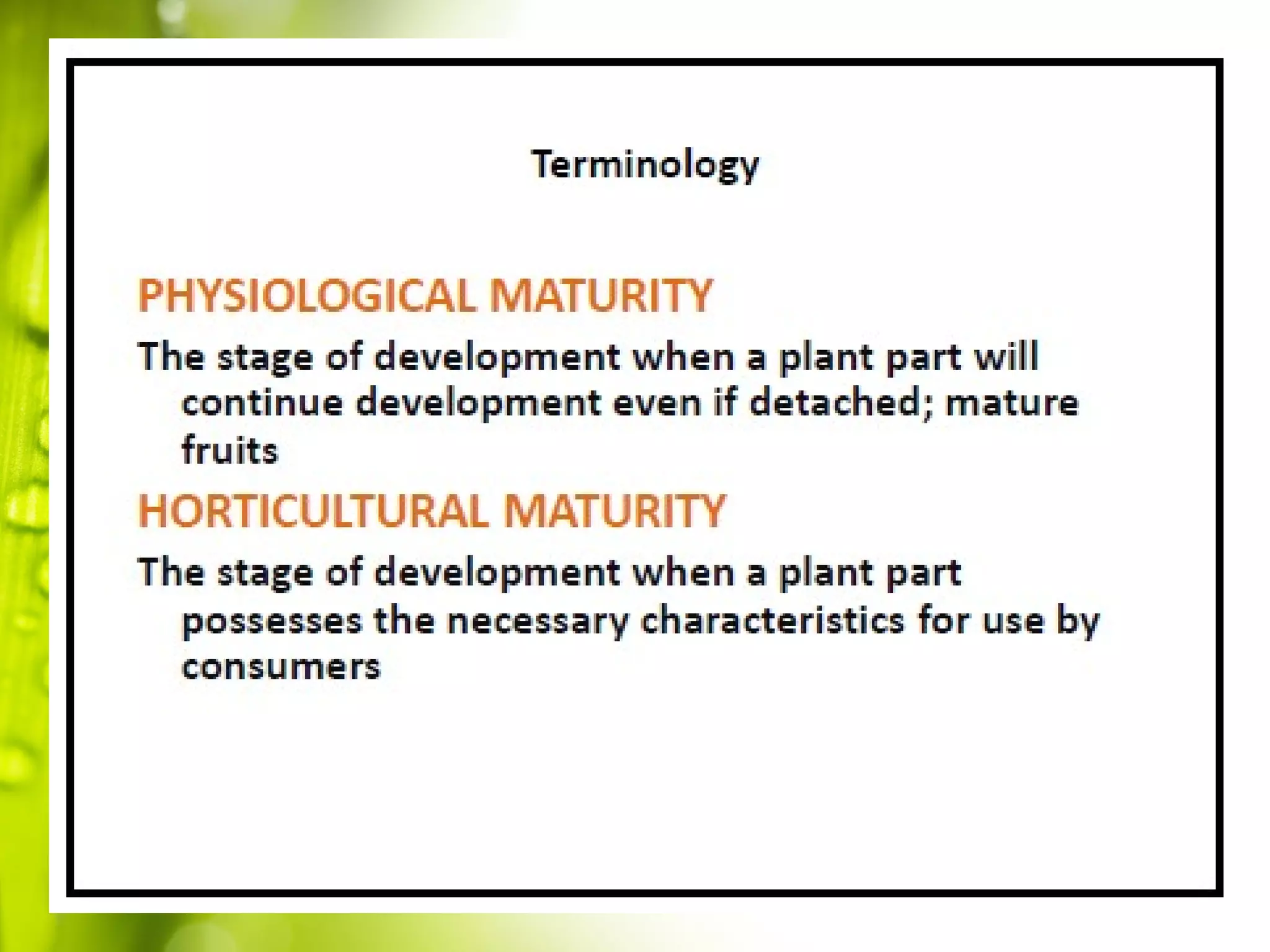 Lecture 3: Fruits and Vegetables Harvesting | PPT