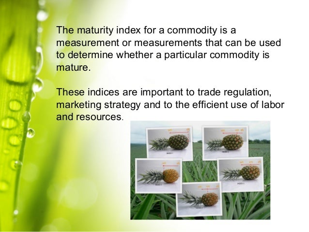 Vegetable Maturity Chart