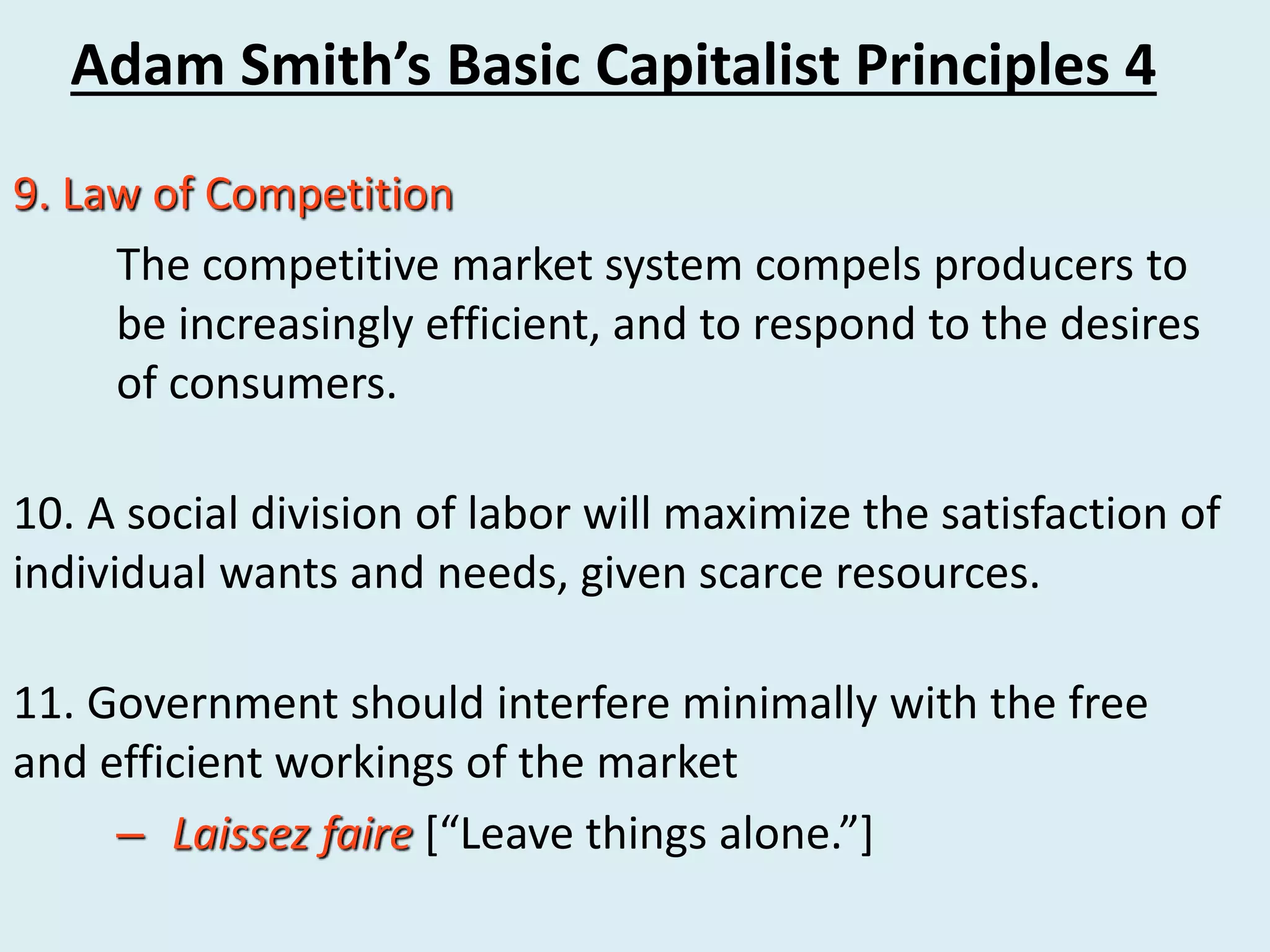 Lecture 4 Evolution of Global Economies Capitalism, Adam Smith ...