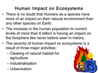 Lecture 3 human impact | PPT