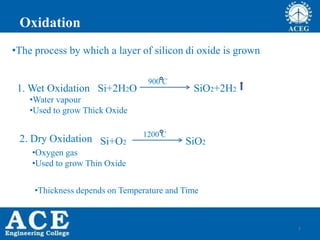Lecture3 IC fabrication process | PPTX