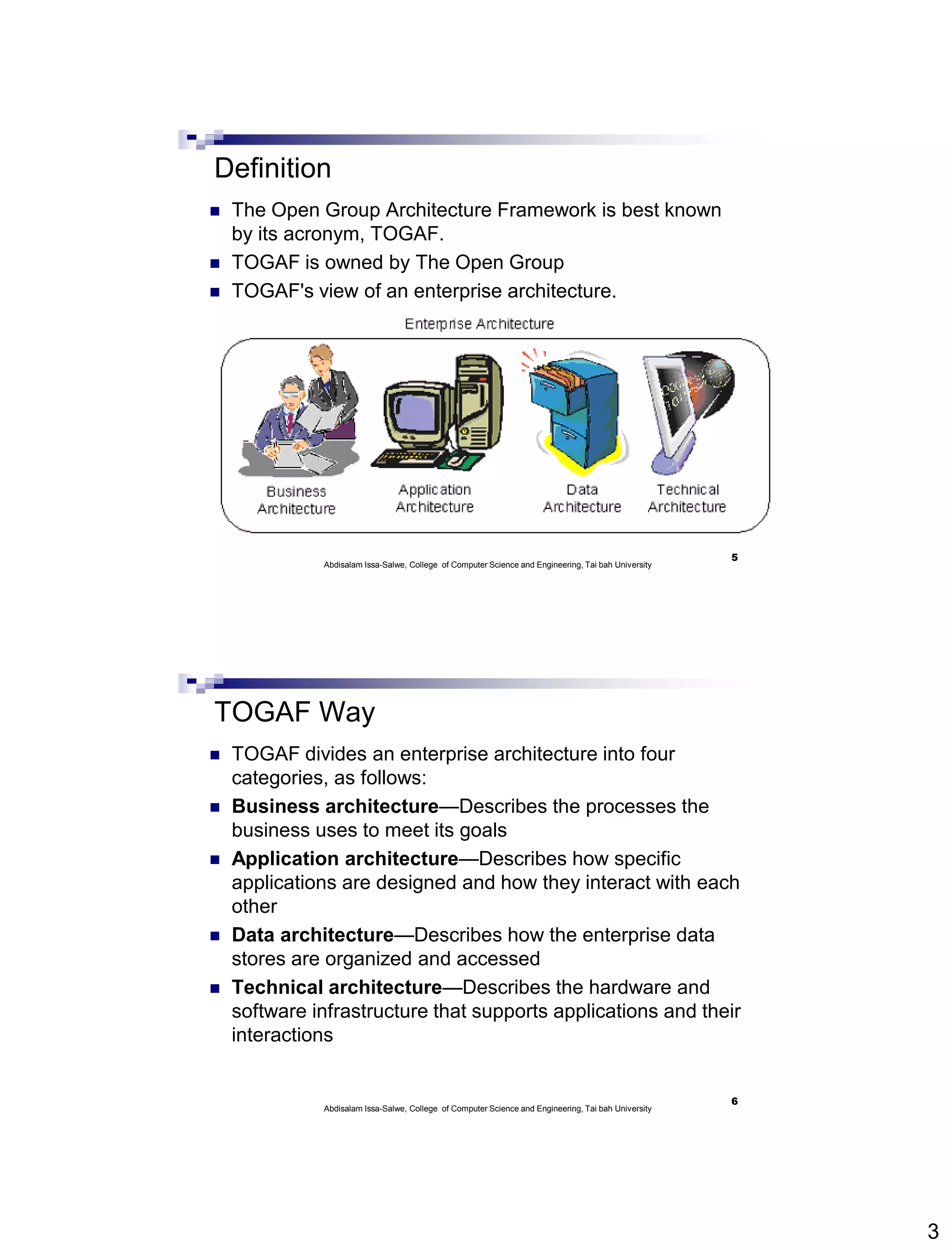 Lecture3 is353-ea(togaf) | PDF | Computer Software and Applications | Computing