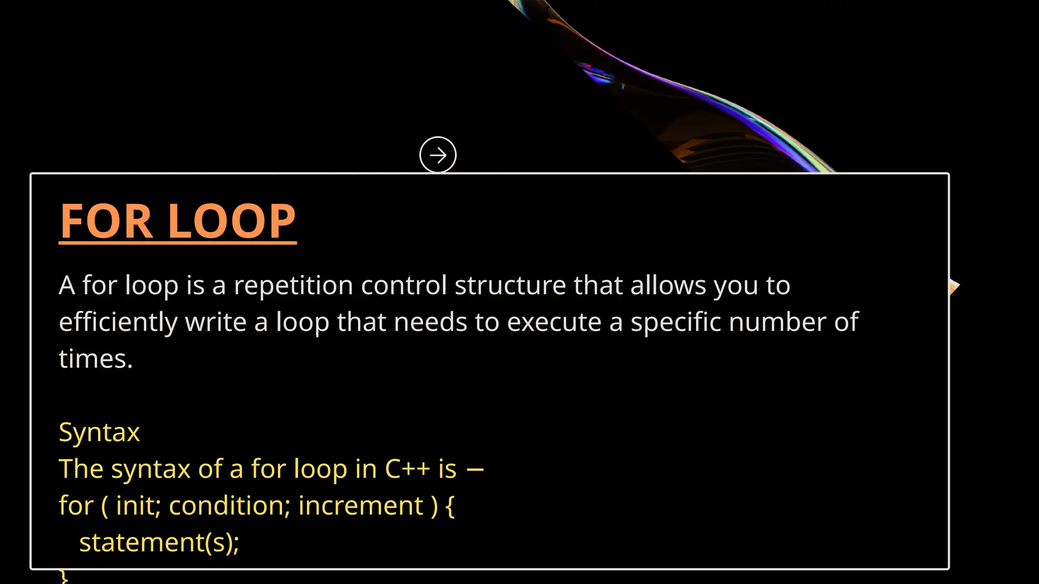 LOOPS IN PROGRAMMING - Muqaddas Bin Tahir .pptx