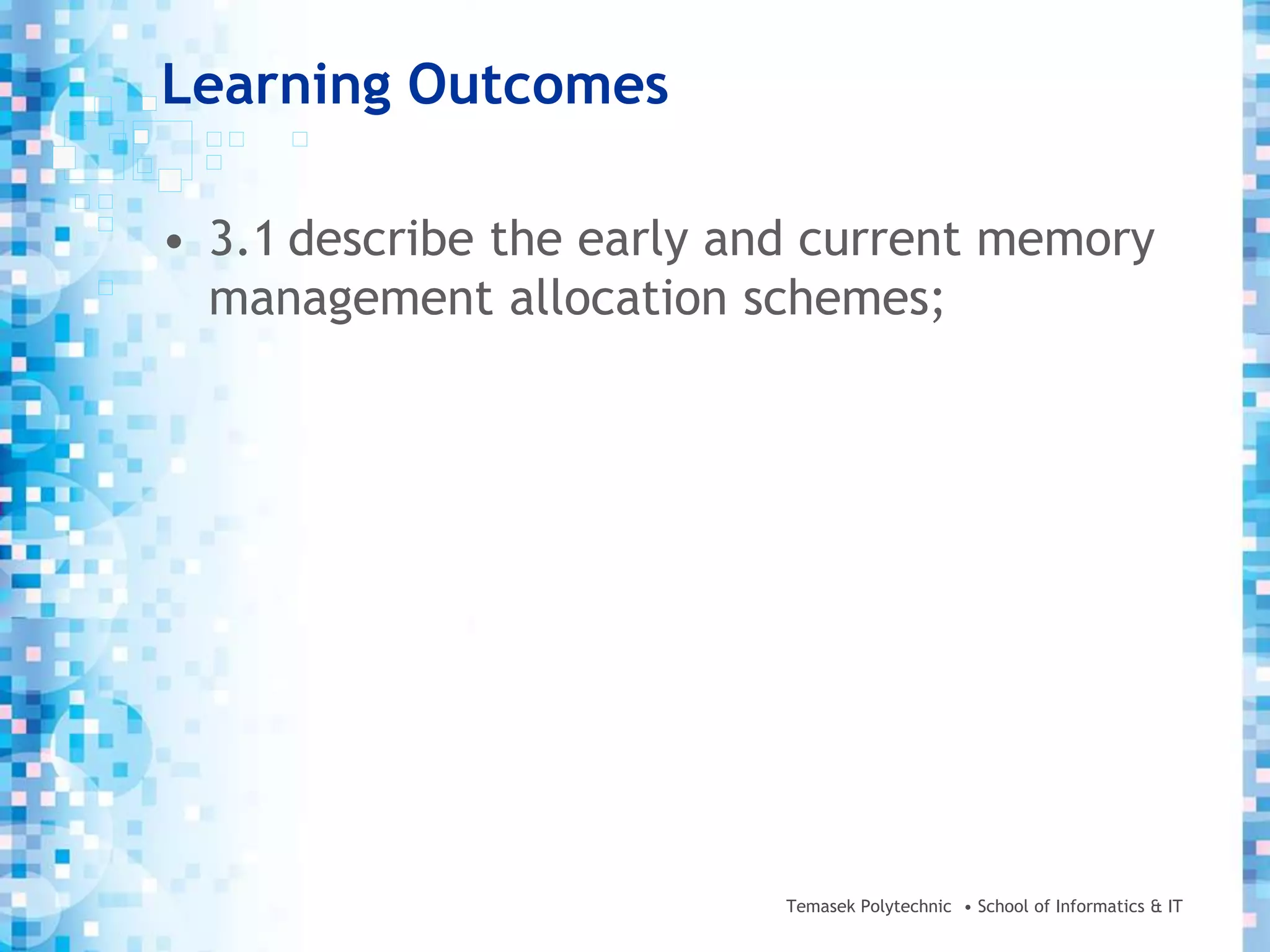 Lecture 3 - Memory Management(2).pptx | Operating Systems | Computer Software and Applications