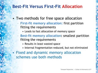 Lecture 3 - Memory Management(2).pptx | Operating Systems | Computer ...