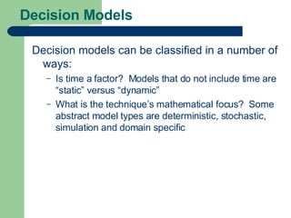 Lecture3 Modelling Decision Processes | PPT