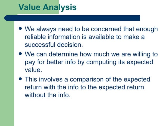 Lecture3 Modelling Decision Processes | PPT