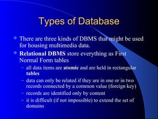 Lecture 3 multimedia databases | PPT