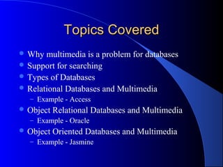 Lecture 3 multimedia databases | PPT