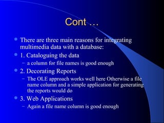 Lecture 3 multimedia databases | PPT