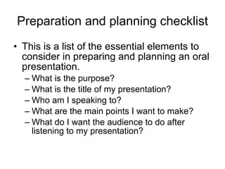 Lecture 3 oral presentation | PPT