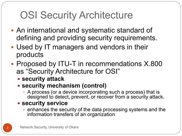 OSI Security Architecture
