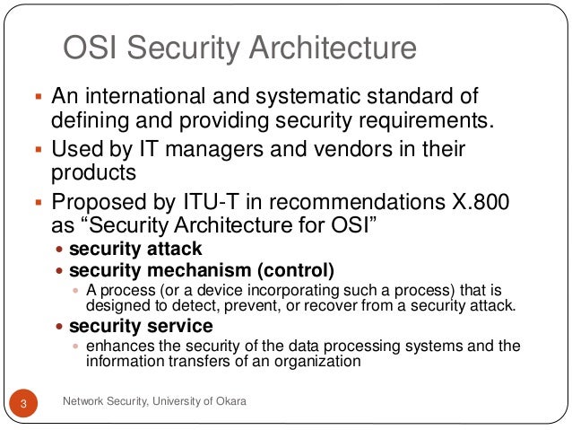 OSI Security Architecture