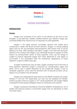 Lecture 3-OXYGEN AND NITROGEN INDUSTRIESpdf | PDF