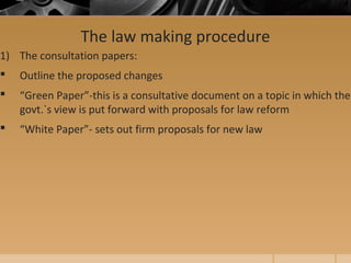 Lecture 3 parliament the legislative process | PPT