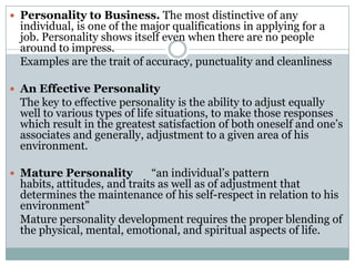 Personality (Business Psychology) | PPTX