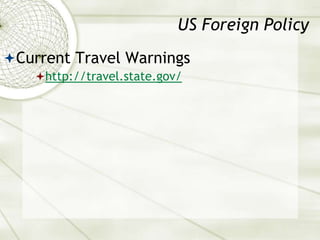 Lecture 3 political context of international tourism | PPTX