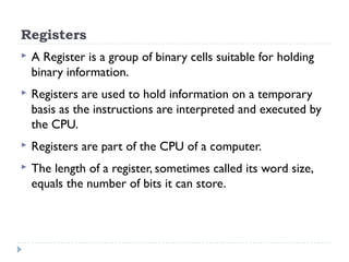 Lecture 3 - Processors, Memory and I/O devices | PPT