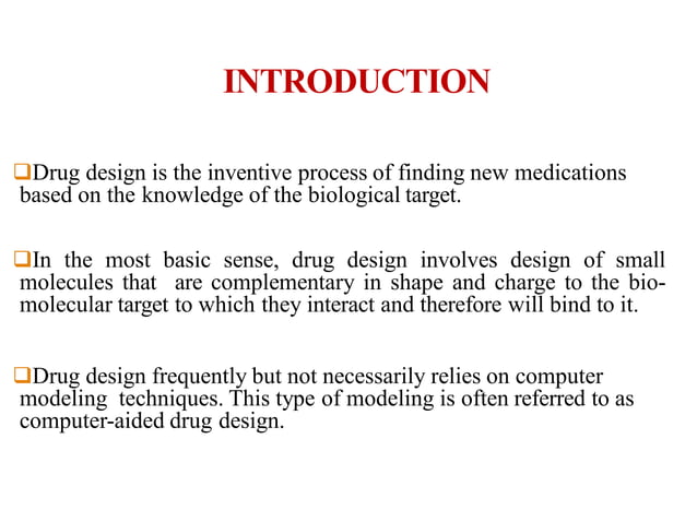 Lecture 3 rational drug design | PPT