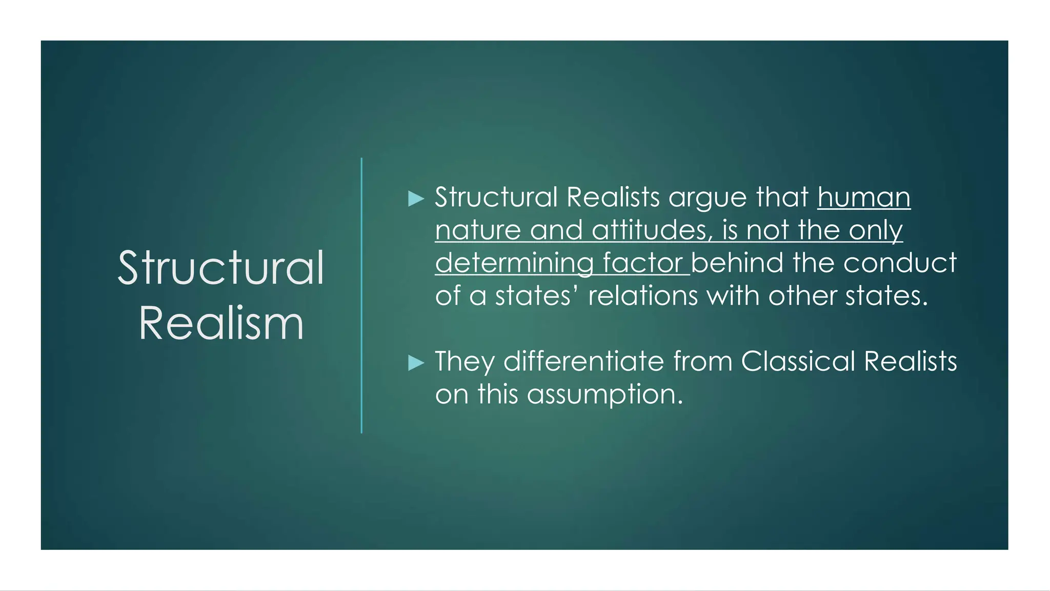 Lecture 3 - The concept of Realism Vs Liberalism.How different theorist ...