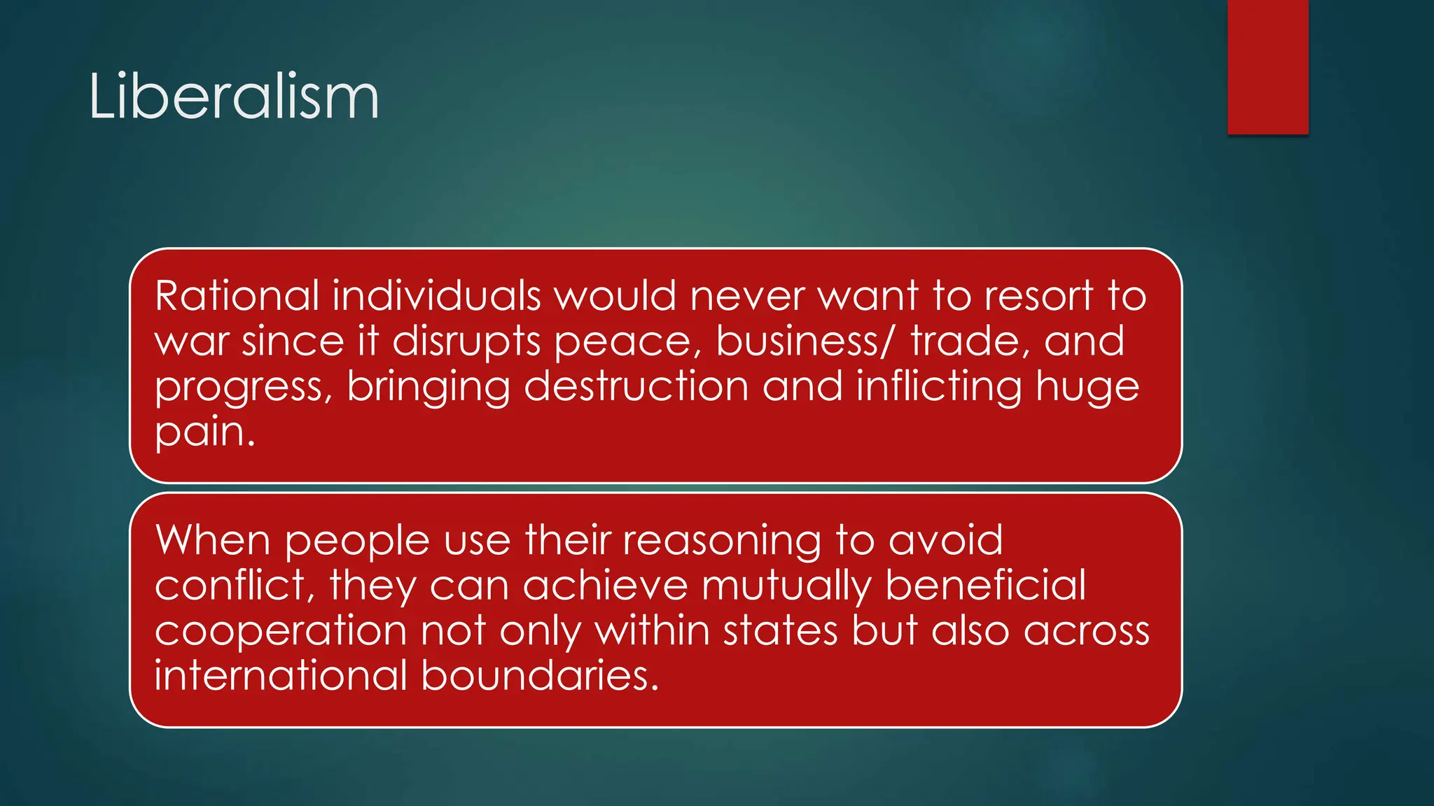 Lecture 3 - The concept of Realism Vs Liberalism.How different theorist ...