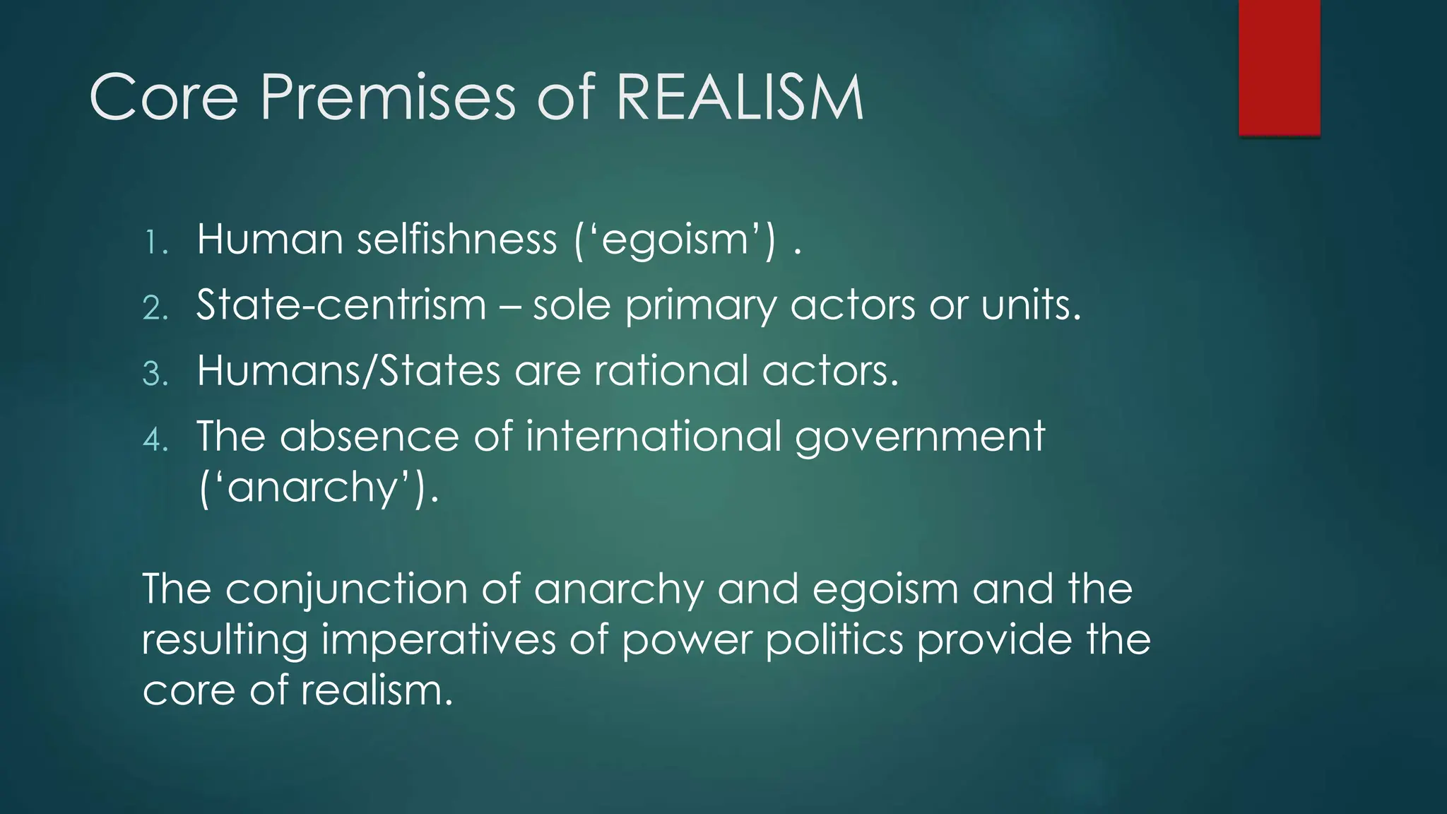 Lecture 3 - The concept of Realism Vs Liberalism.How different theorist ...