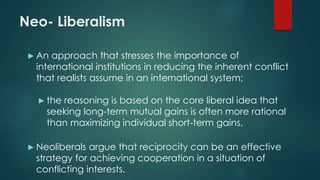 Lecture 3 - The concept of Realism Vs Liberalism.How different theorist ...