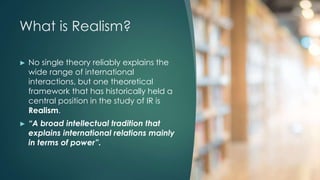 Lecture 3 - The concept of Realism Vs Liberalism.How different theorist ...