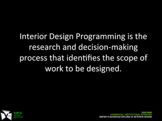 Lecture 3 - Research & Design Process - Commercial-Institutional ...