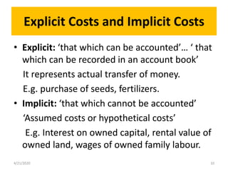 Lecture 3 Seven Cost Concepts | PPT