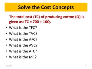 Lecture 3 Seven Cost Concepts | PPT