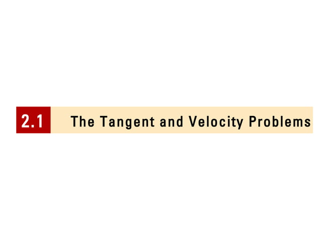 Lecture 3 tangent & velocity problems | PPT