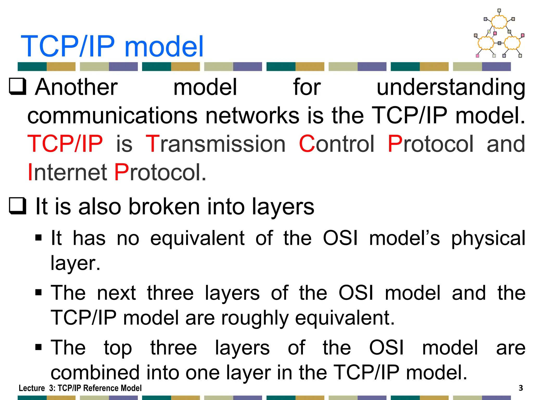 Lecture 3-TCP vs UDP Network Layer Reference Model.pdf