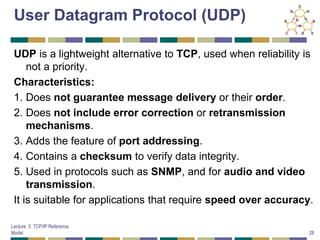 Lecture 3-TCP vs UDP Network Layer Reference Model.pdf
