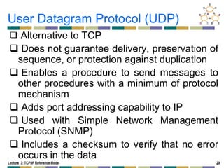 Lecture 3-TCP vs UDP Network Layer Reference Model.pdf