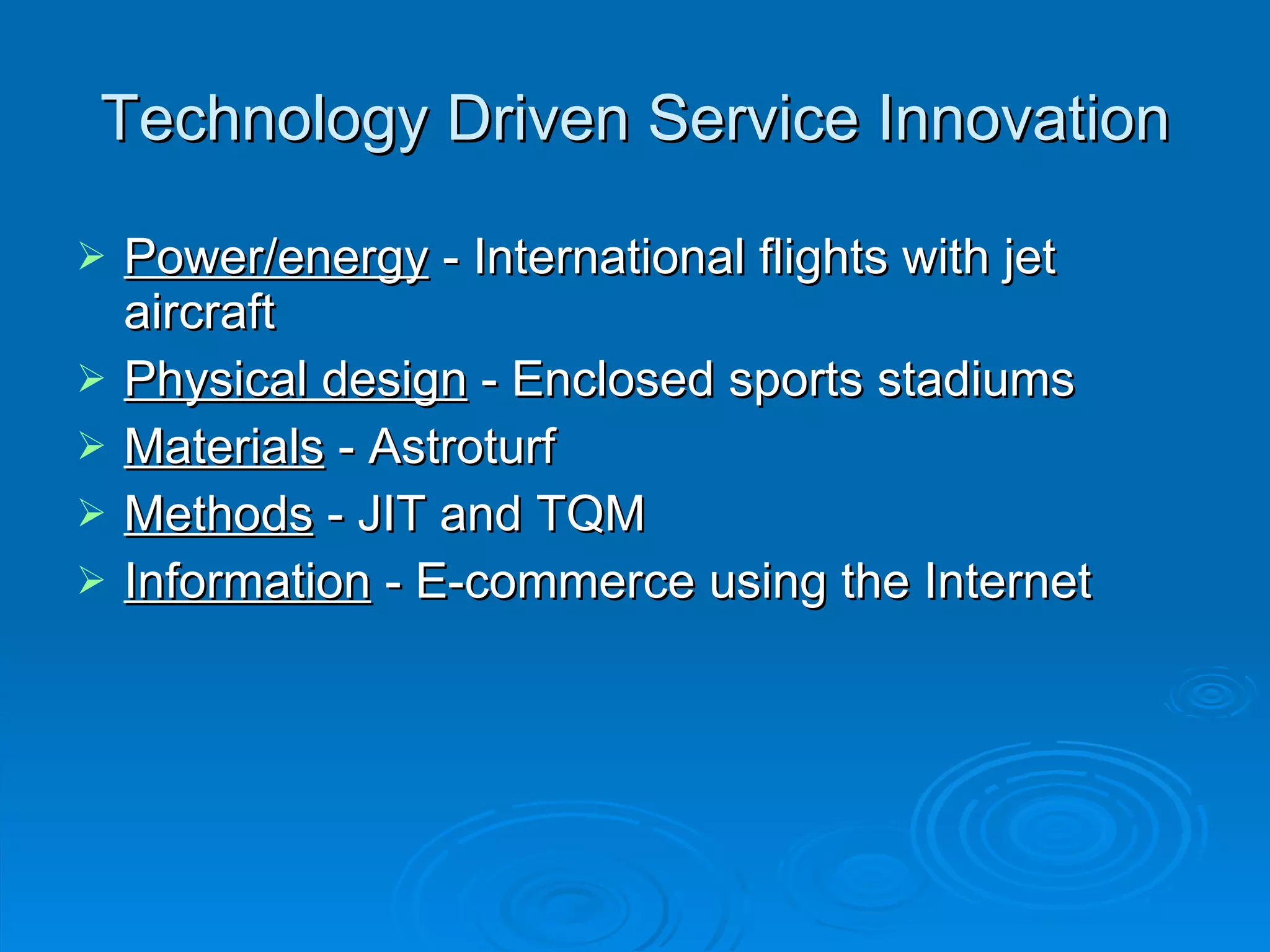 Lecture 3 technology in services | PPT