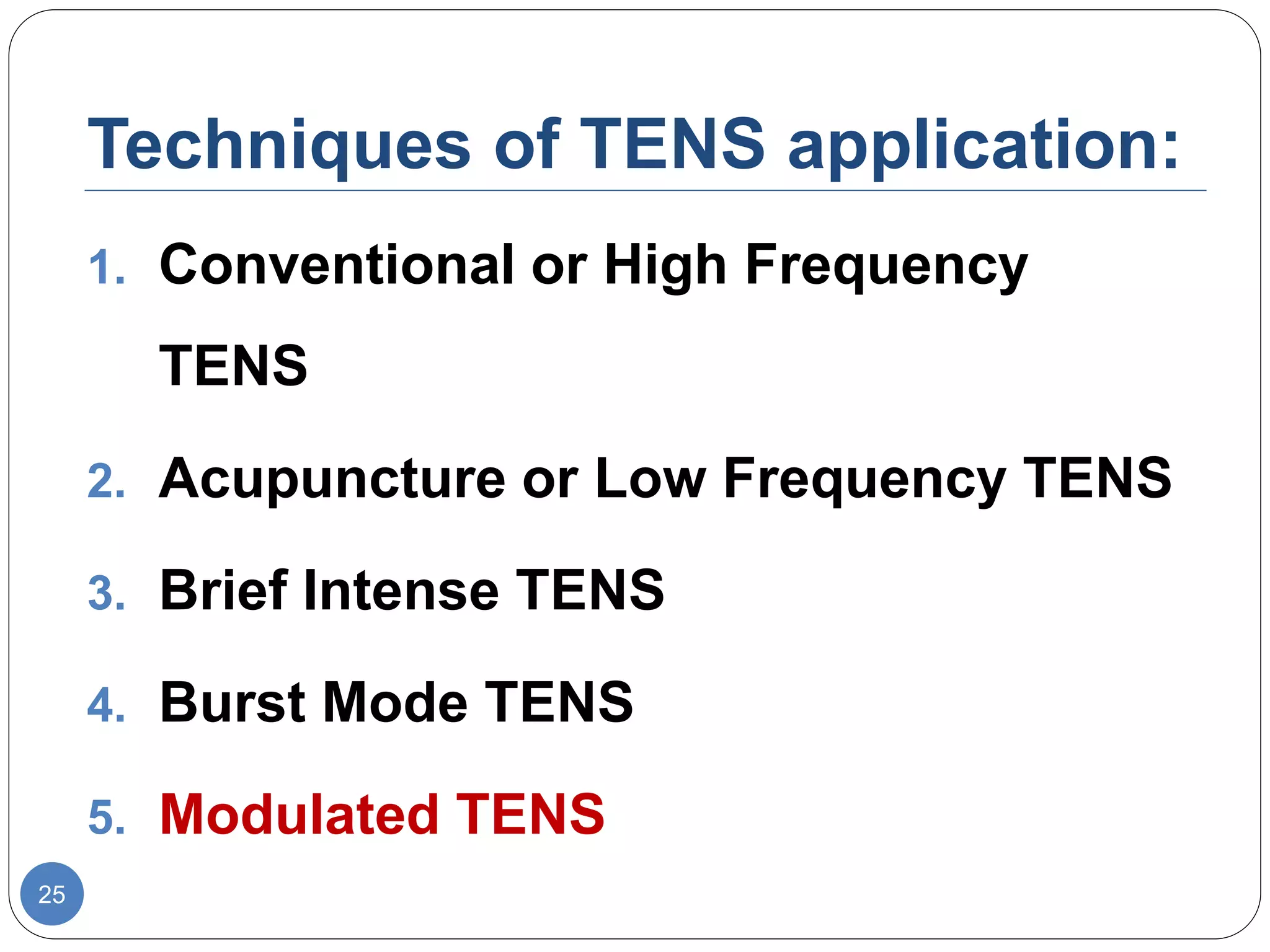 Transcutaneous electrical nerve stimulation (TENS) | PPTX