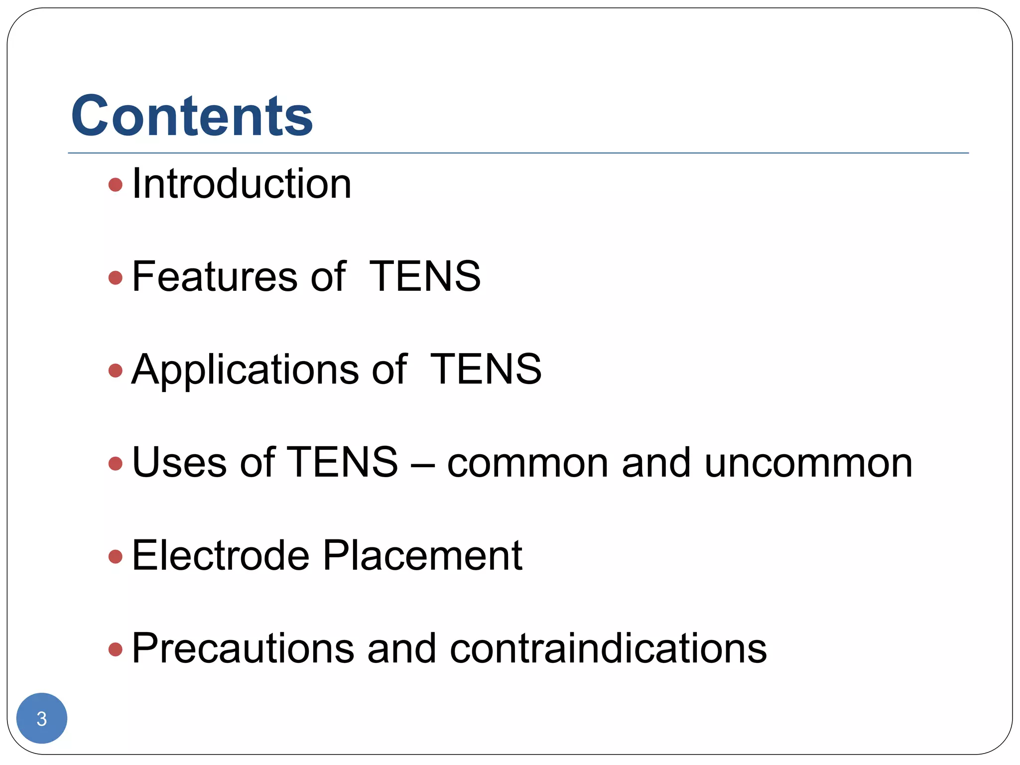 Transcutaneous electrical nerve stimulation (TENS) | PPTX