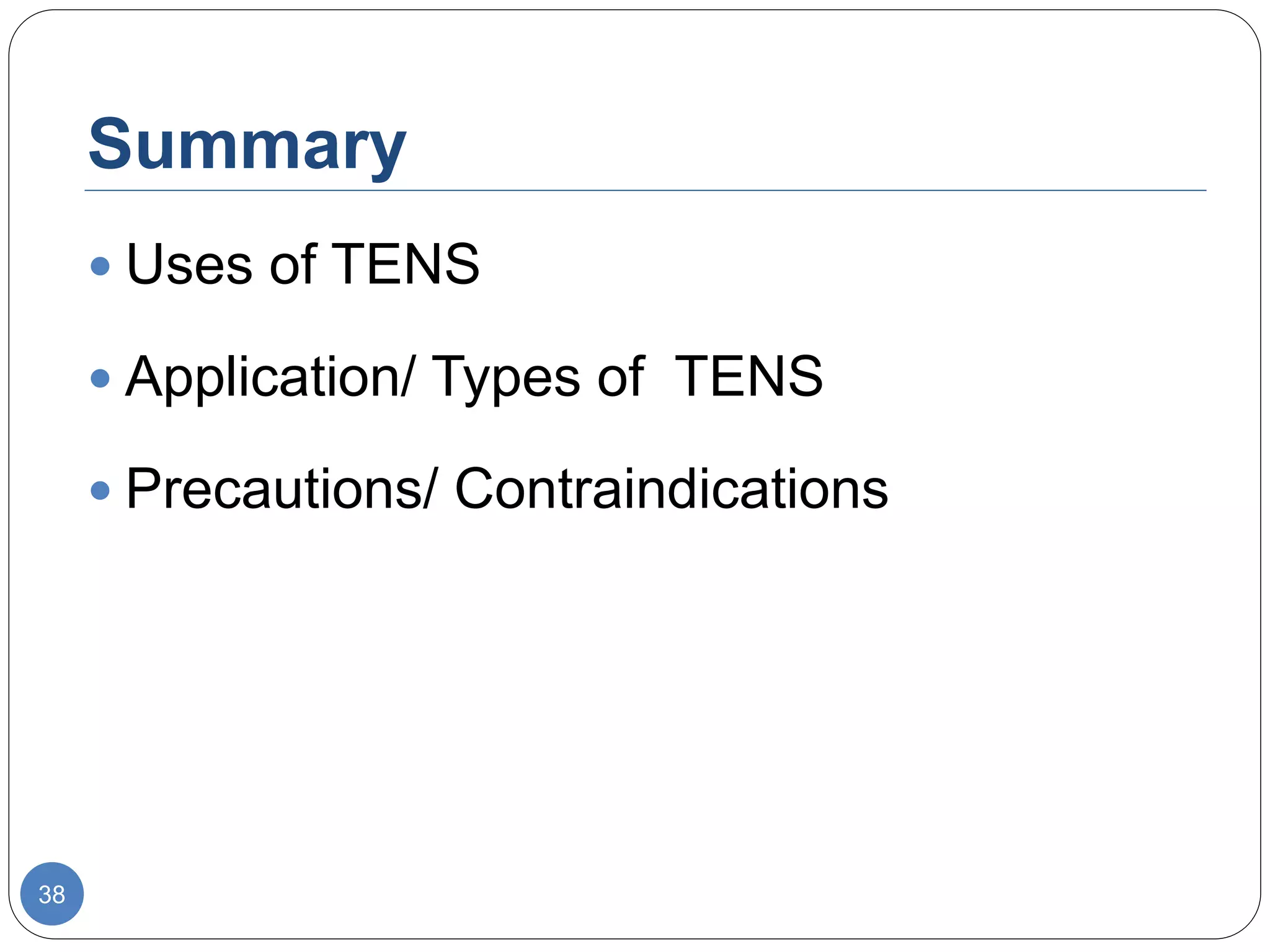 Transcutaneous electrical nerve stimulation (TENS) | PPTX