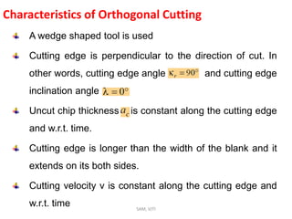 Lecture 3 theory of metal cutting | PPTX