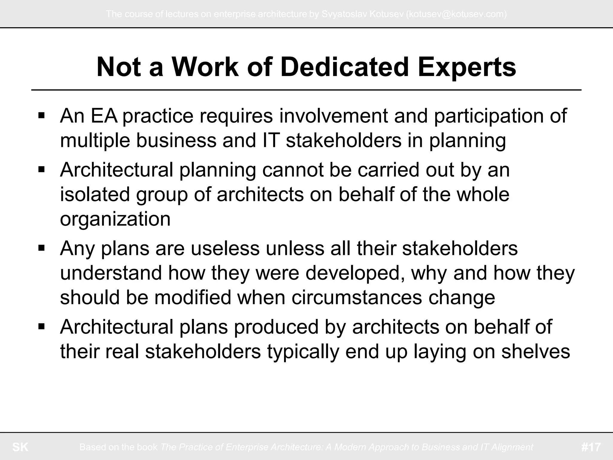 Lecture 3: The Role of Enterprise Architecture Practice | PDF