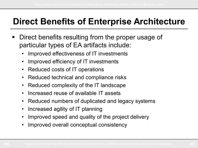 Lecture 3: The Role of Enterprise Architecture Practice | PDF